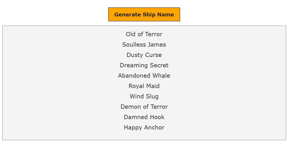Sea of Thieves: Pirate Ship Name Generator - Prima Games