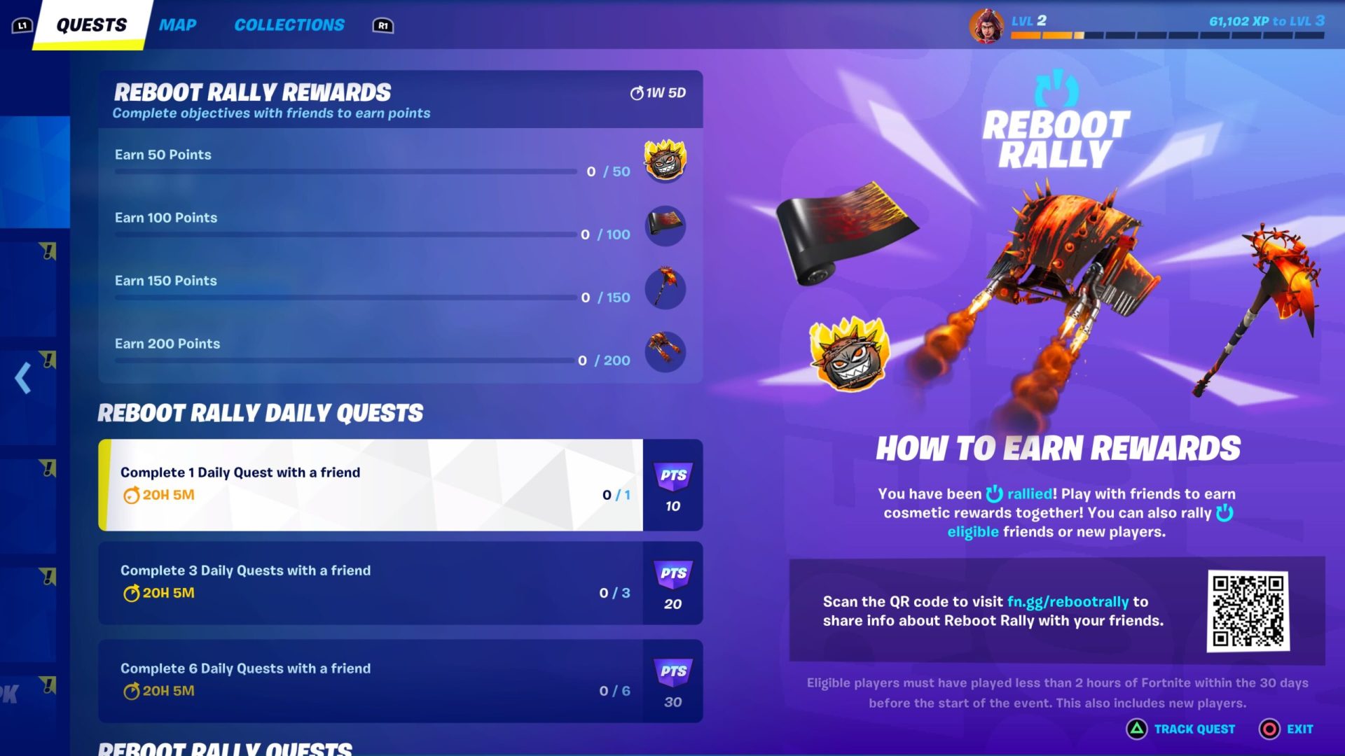 All Fortnite Reboot Rally Quests and Rewards: Fortnite Reboot a Friend ...