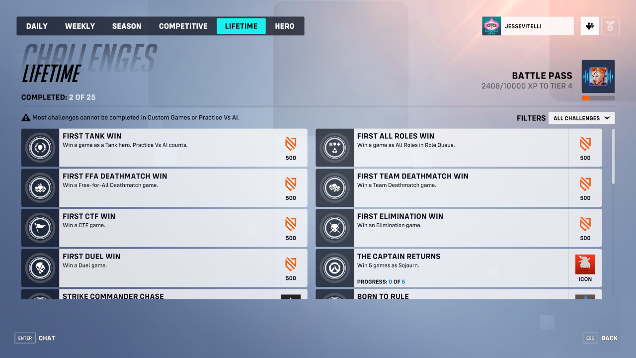 All Lifetime Challenges in Overwatch 2 - Prima Games