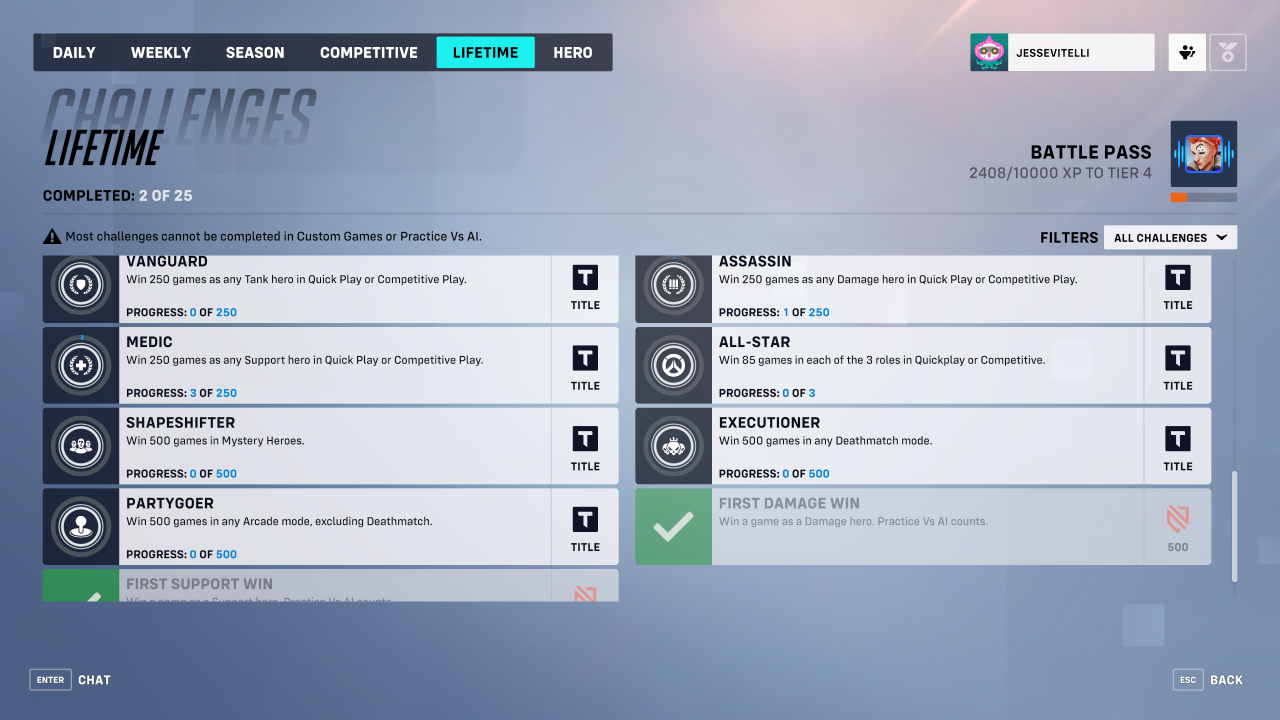 All Lifetime Challenges in Overwatch 2 - Prima Games