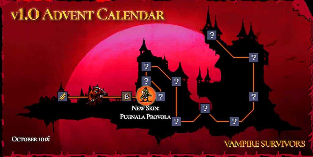 Vampire Survivors Advent Calendar Spoiler 4 Revealed (October 10, 2022 ...