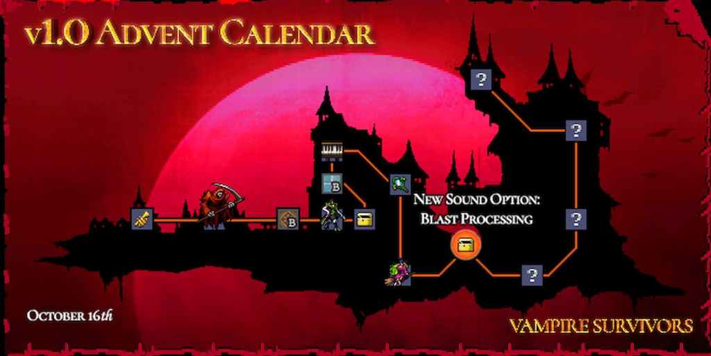 Vampire Survivors Advent Calendar Spoiler 10 Revealed (October 16, 2022 ...