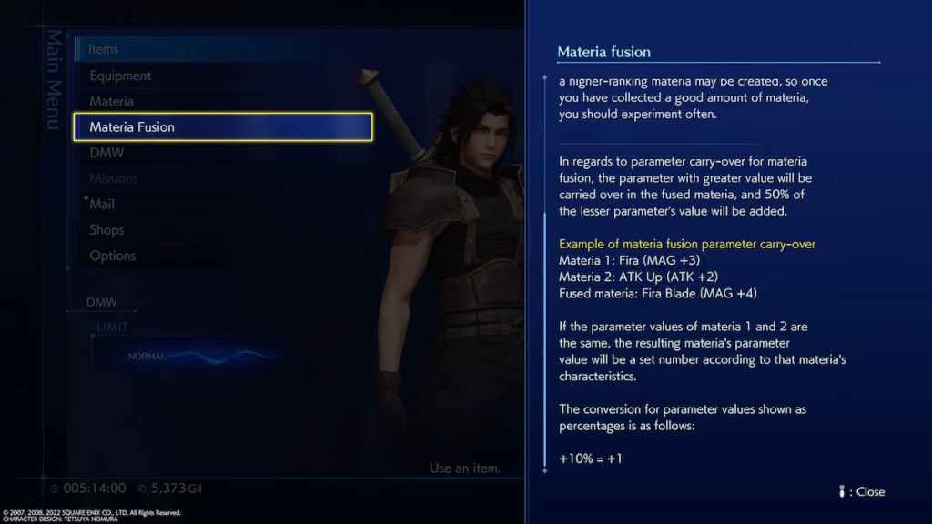 FFVII Crisis Core: Materia Fusion Explained - Prima Games