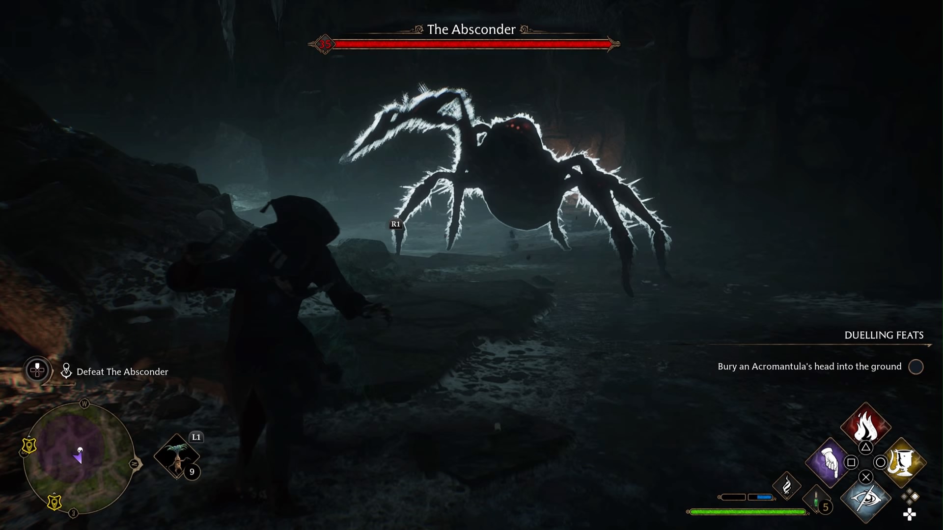 How to Bury an Acromantula's Head into the Ground in Hogwarts Legacy ...