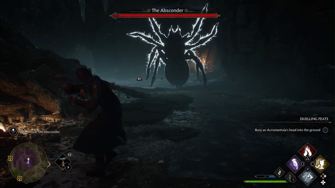 How to Bury an Acromantula's Head into the Ground in Hogwarts Legacy ...
