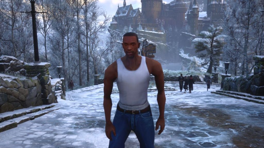Someone Modded GTA's CJ into Hogwarts Legacy Because Of Course They Did ...