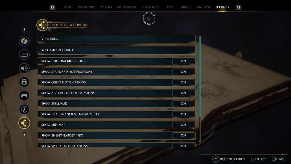 How to Change User Interface (UI) Settings in Hogwarts Legacy - Prima Games
