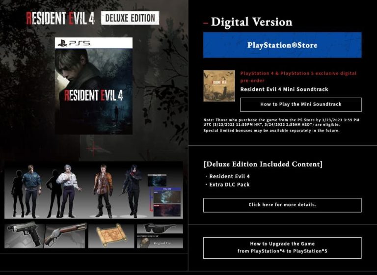 All Resident Evil 4 Remake Pre-Order Bonuses Listed - Prima Games