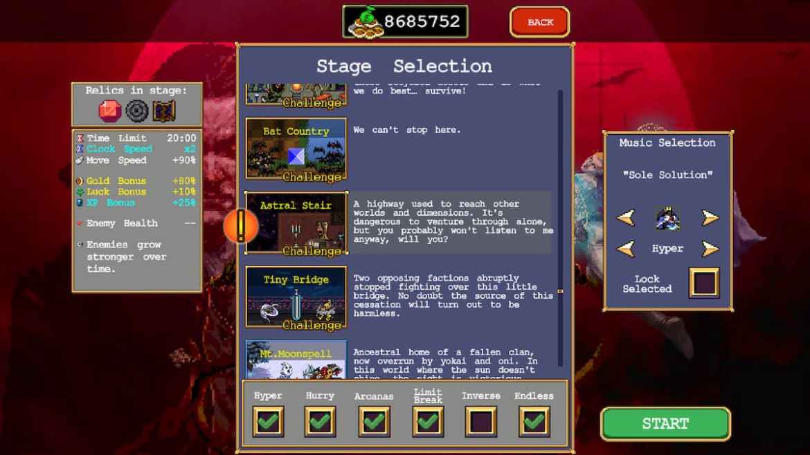 How to Unlock Hyper Astral Stair Challenge Stage in Vampire Survivors? - Answered - Prima Games