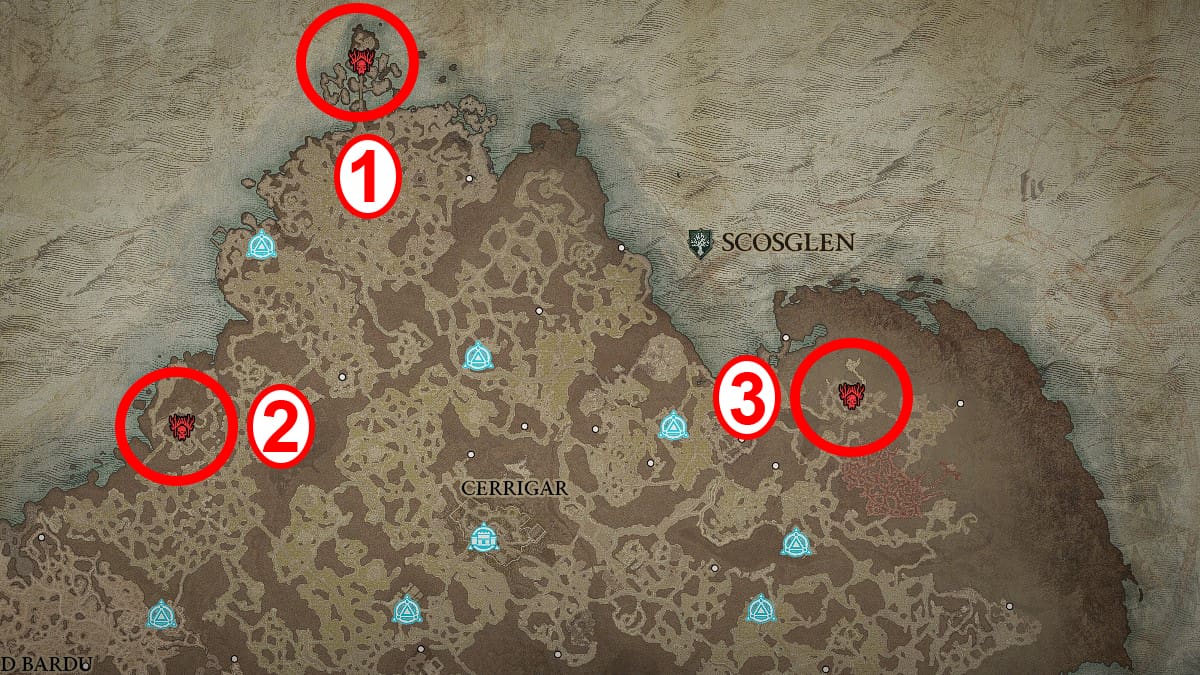 All Stronghold Locations in Diablo 4 Listed - Prima Games