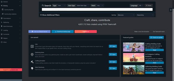 How to Use FFXIV Teamcraft - Final Fantasy Teamcraft Guide - Prima Games