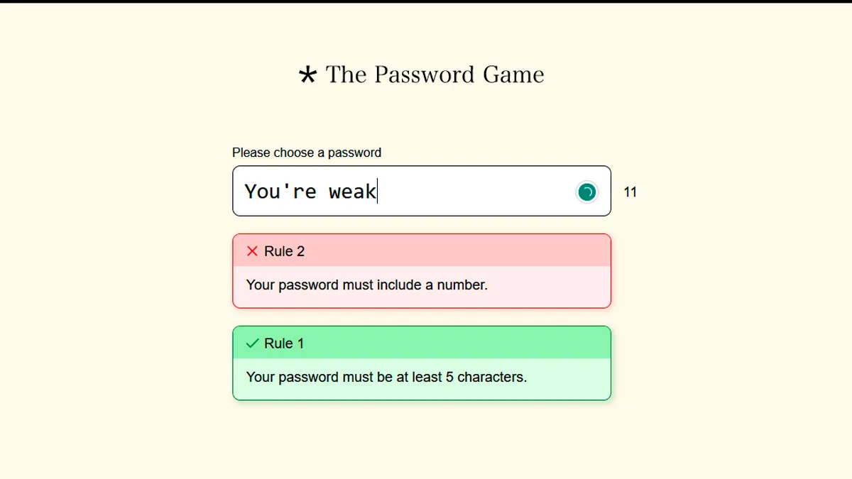 How to Beat Rule 21 in The Password Game - Prima Games