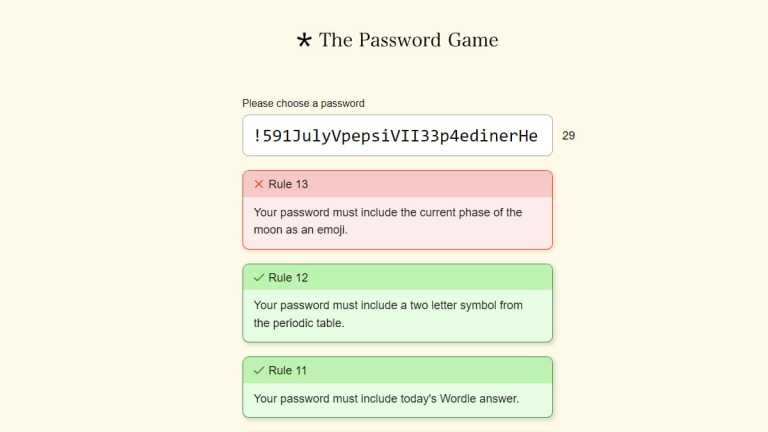 How to Beat Rule 13 in The Password Game - Prima Games
