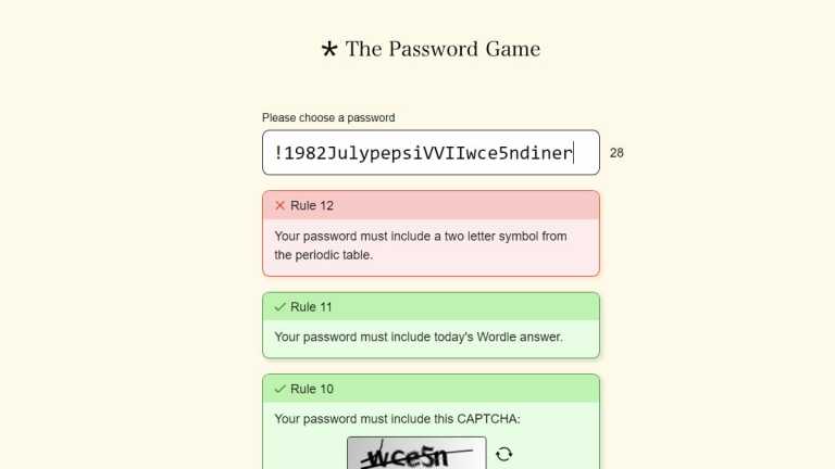 How to Beat Rule 11 in The Password Game - Prima Games