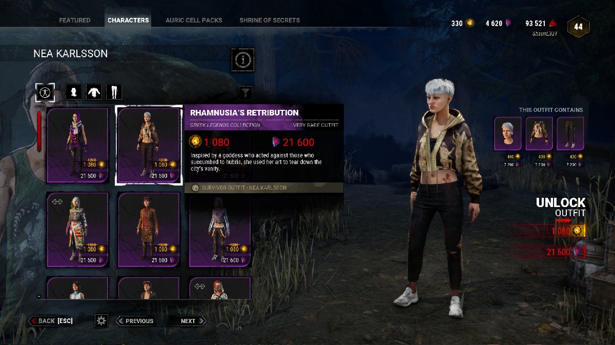 Dead by Daylight: All Greek Legends Outfits Listed - Prima Games