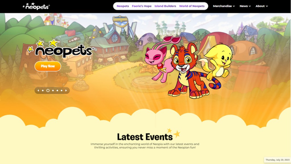 World of Neopets Team Moves Fast with Surprise New Homepage Launch ...