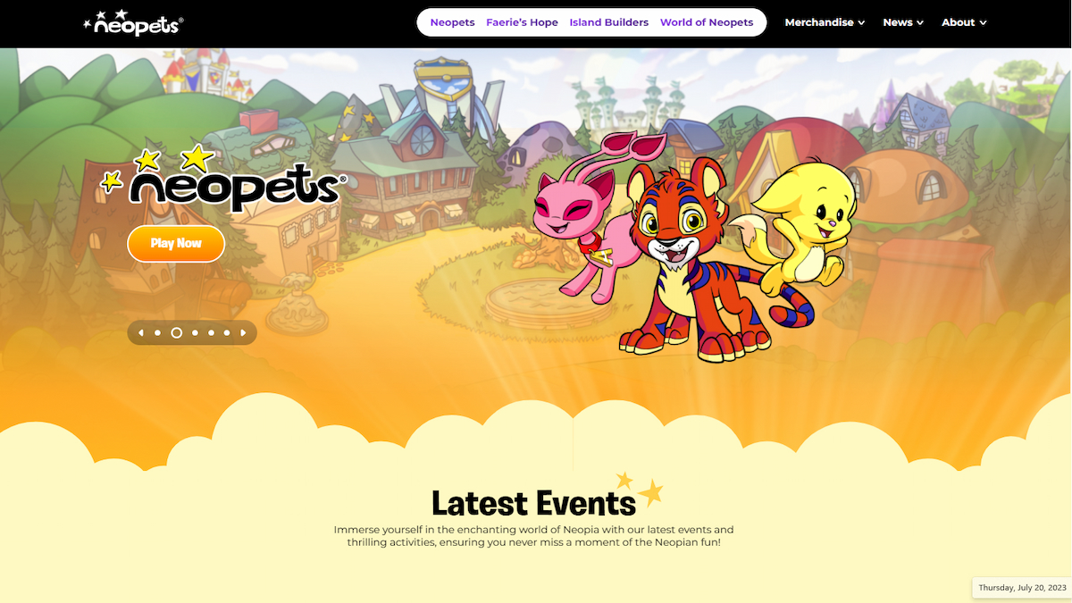 World of Neopets Team Moves Fast with Surprise New Homepage Launch ...