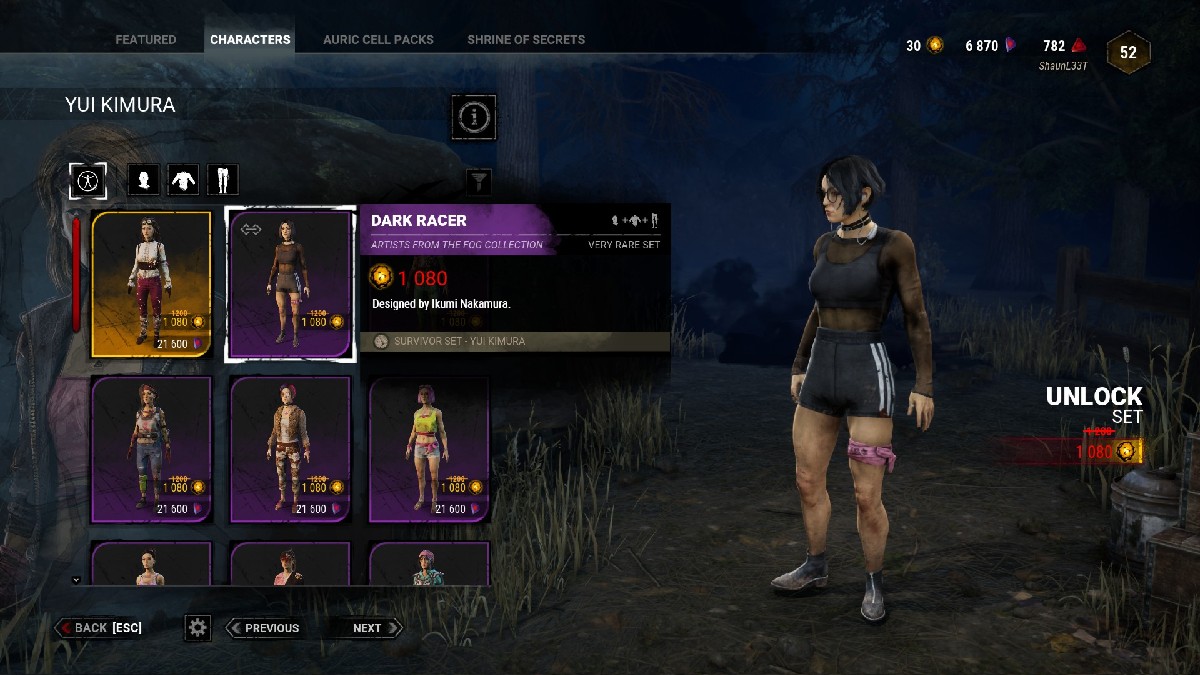 All New Artists From The Fog Collections Cosmetics In Dead by Daylight ...