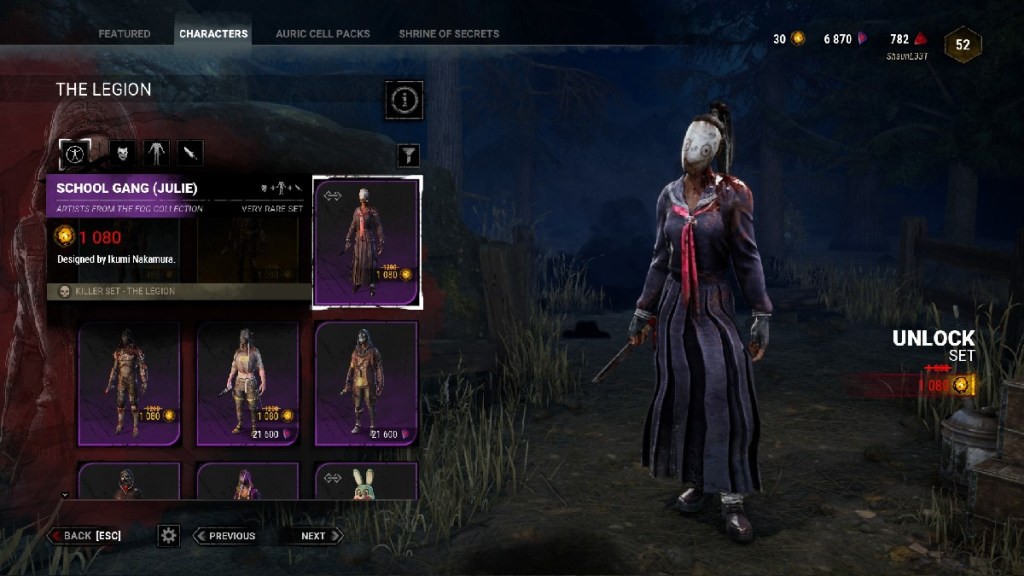 All New Artists From The Fog Collections Cosmetics In Dead by Daylight ...