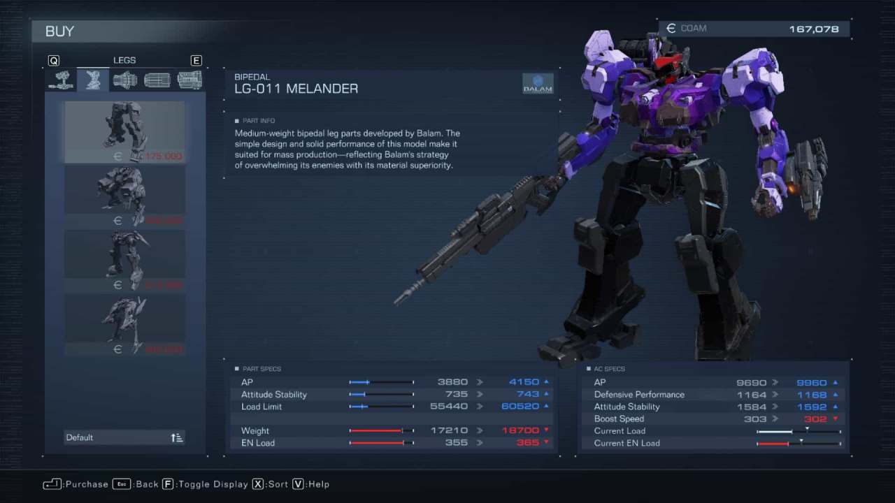 All Mech Parts in Armored Core 6 (AC6) Listed - Prima Games