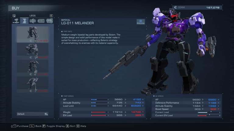 All Mech Parts in Armored Core 6 (AC6) Listed - Prima Games