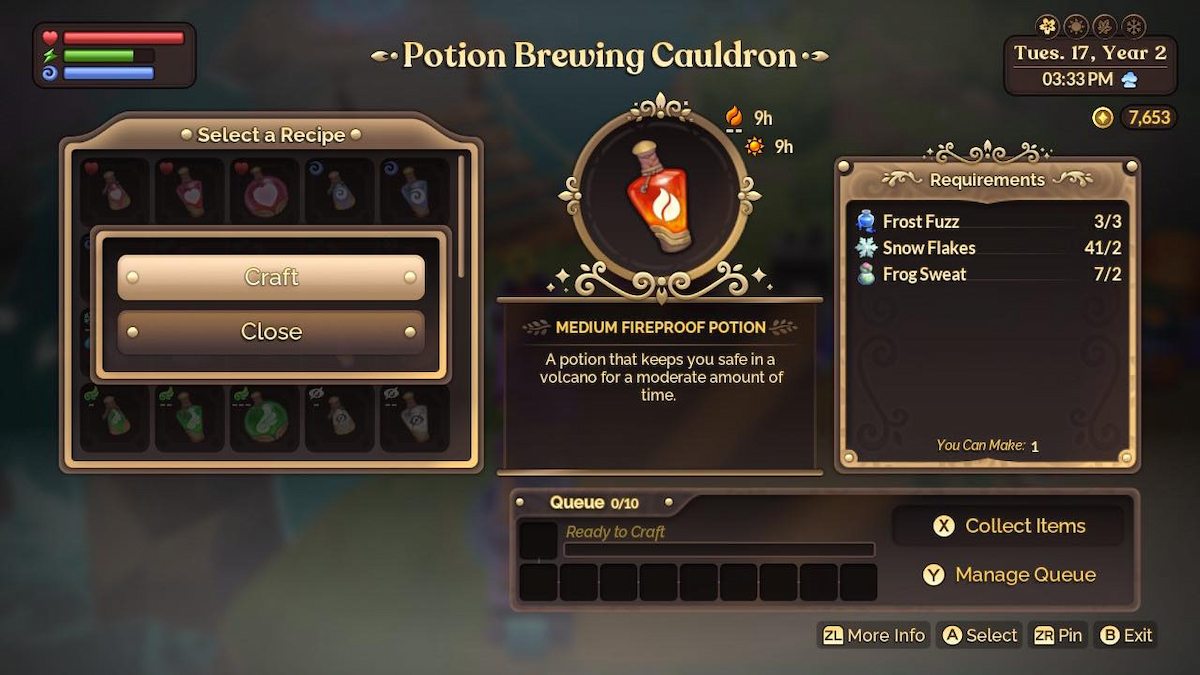 Fae Farm: How to Make Fireproof Potion - Prima Games