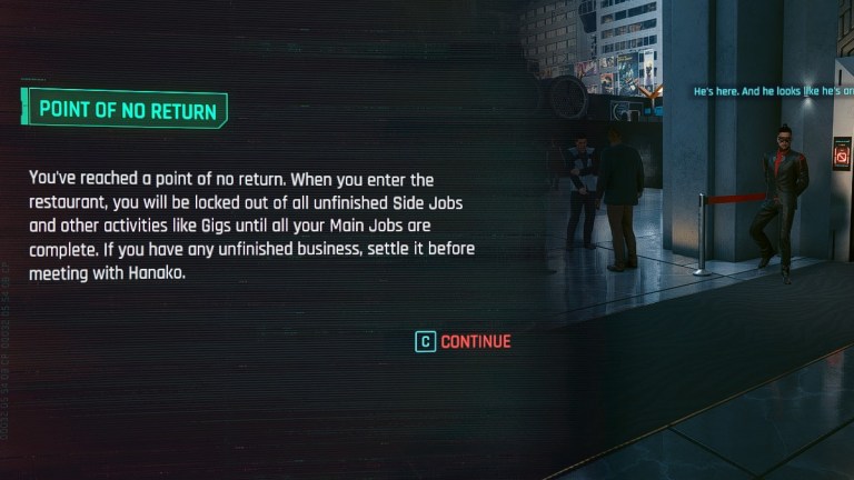 What is The Point of No Return in Cyberpunk 2077? - Answered - Prima Games