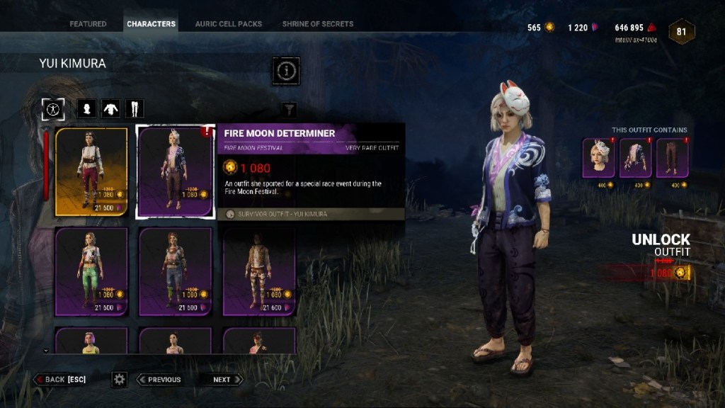 Dead by Daylight: Fire Moon Festival Collection - All Cosmetics Listed ...