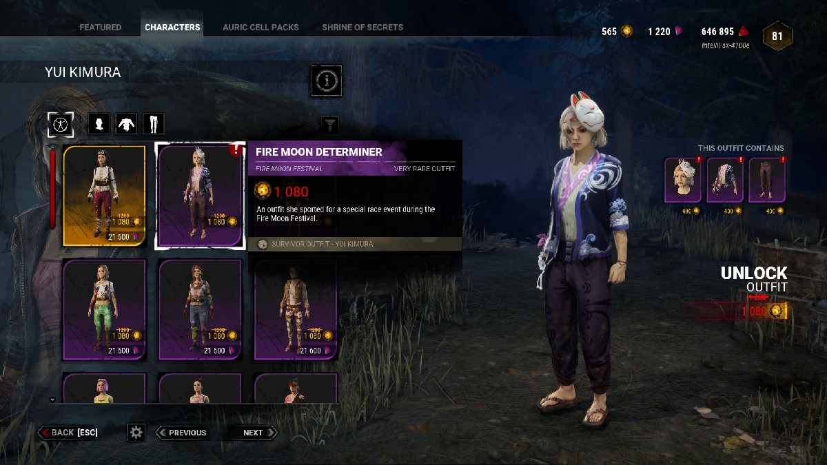 Dead by Daylight: Fire Moon Festival Collection - All Cosmetics Listed ...