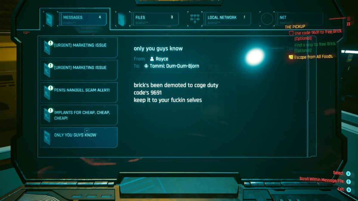 How to Free Brick in Cyberpunk 2077 - Prima Games