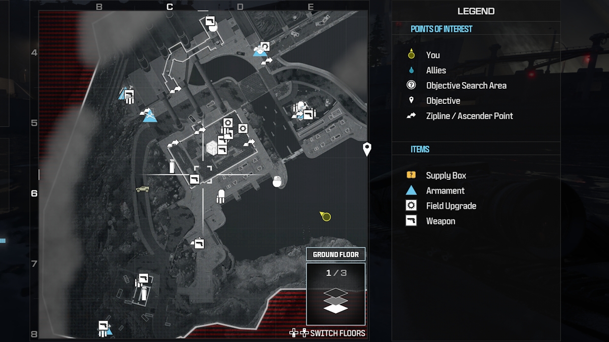 Tous les emplacements d’objets du barrage de Gora dans MW3