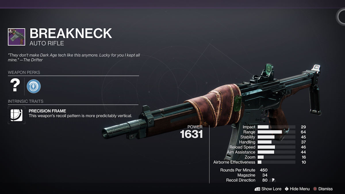 How to Get the Breakneck Auto Rifle in Destiny 2 - Prima Games