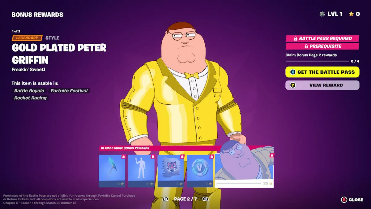 Comment obtenir le skin Peter Griffin dans Fortnite