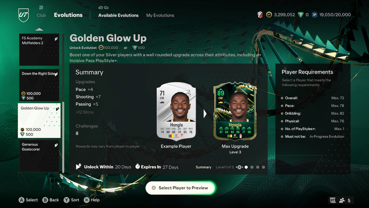 EA FC 24 Golden Glow Up Evolution: Requirements, Upgrades, Best Players ...