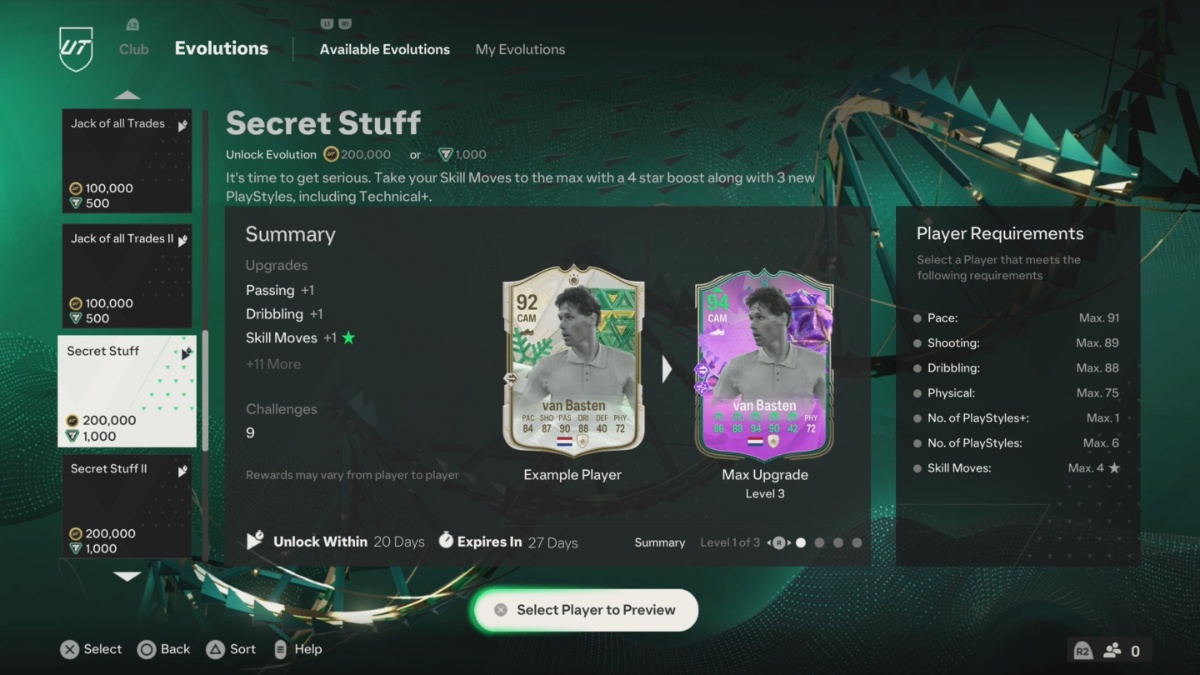 EA FC 24 Secret Stuff Evolution: All Requirements, Upgrades, and Best ...