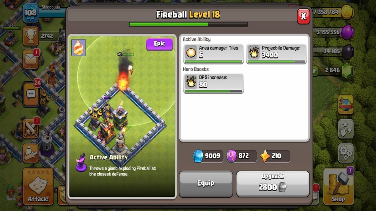 How to Use the Warden's Fireball in Clash of Clans - Prima Games
