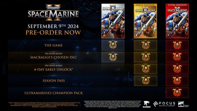 Warhammer 40,000: Space Marine 2 Pre-Order Bonus Content Revealed