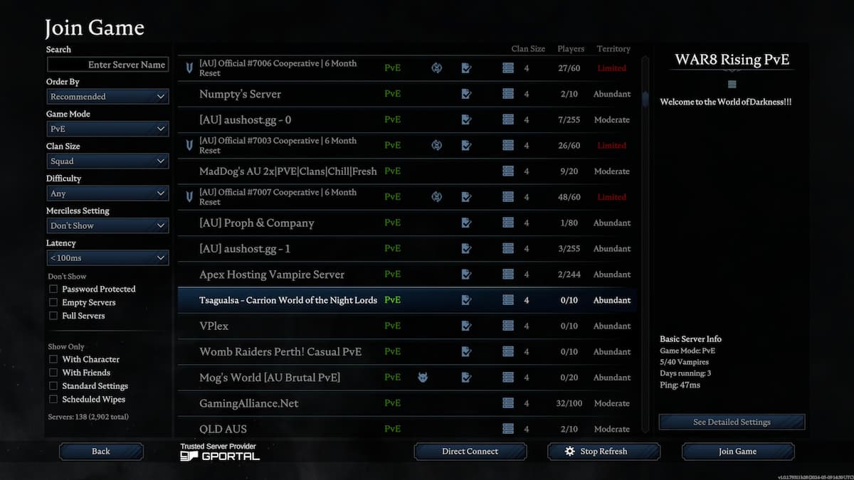 Best Server Settings in V Rising - Prima Games
