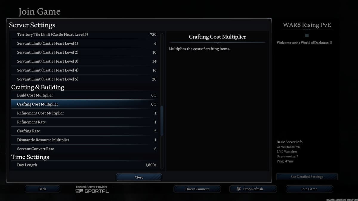 Best Server Settings in V Rising - Prima Games