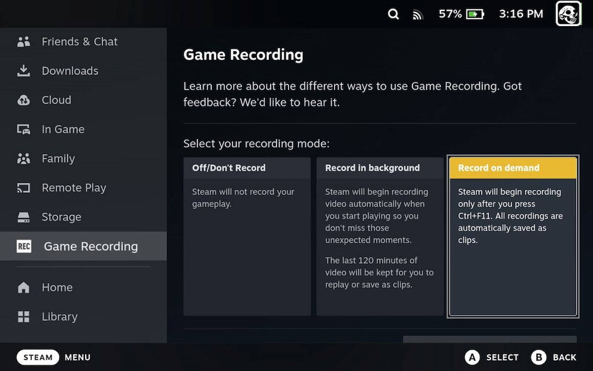 How to Use the Steam Game Recording Feature on PC