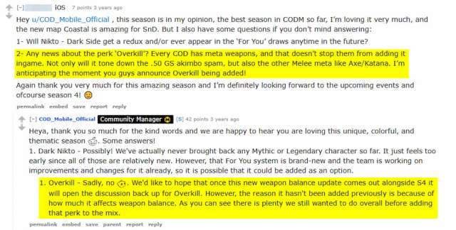 Can You Get the Overkill Perk in COD Mobile?