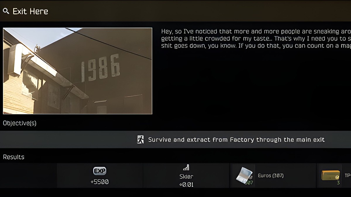 How to Finish Exit Here in Escape from Tarkov - Prima Games