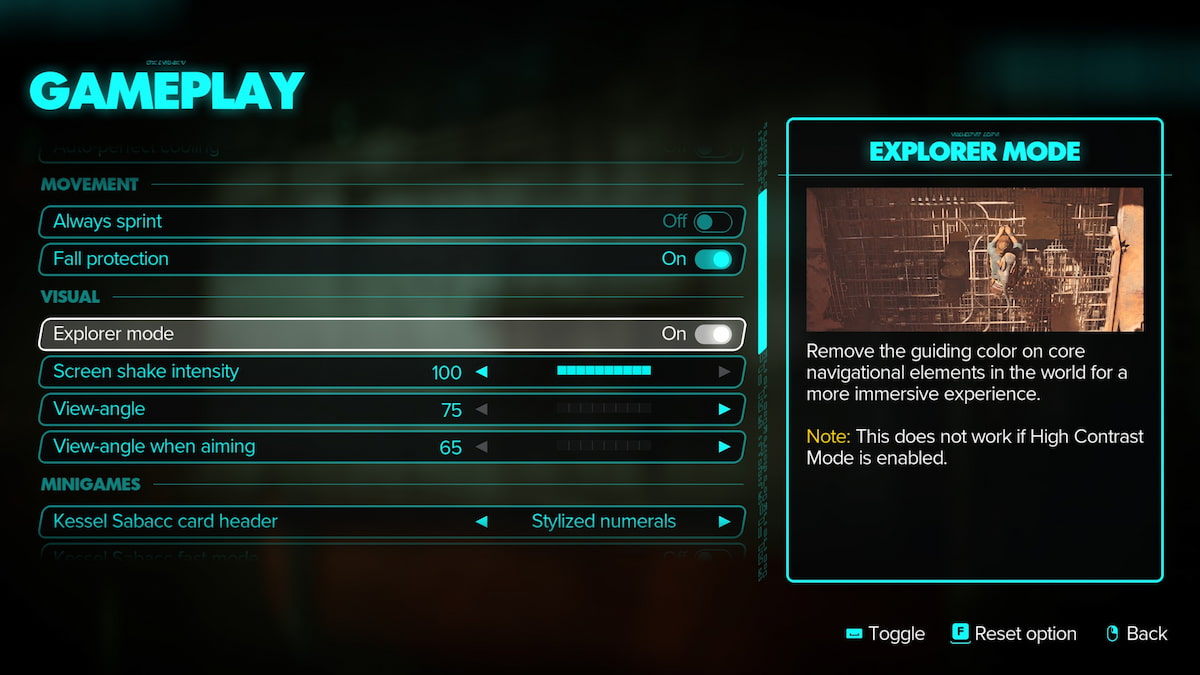 How to Disable the Yellow Paint in Star Wars Outlaws