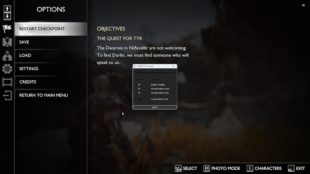 How to Adjust the FOV in God of War Ragnarok on PC