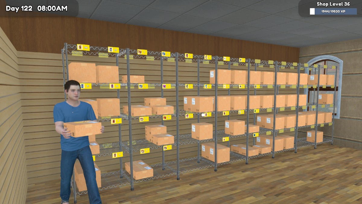 Worker Restocking Guide in TCG Card Shop Simulator - Prima Games