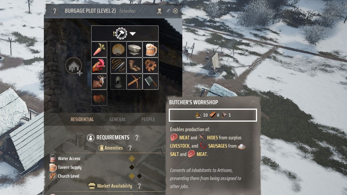 Manor Lords Guide: Butcher's Workshop Explained