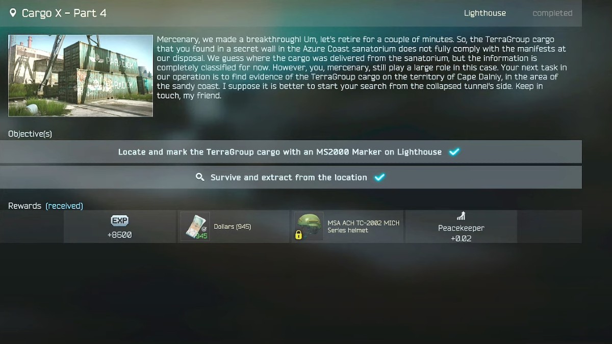 How to Finish Cargo X Part 4 in Escape from Tarkov - Prima Games