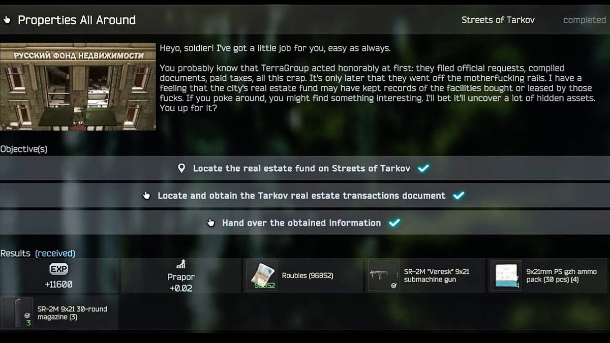 How to Finish Properties All Around in Escape from Tarkov - Prima Games