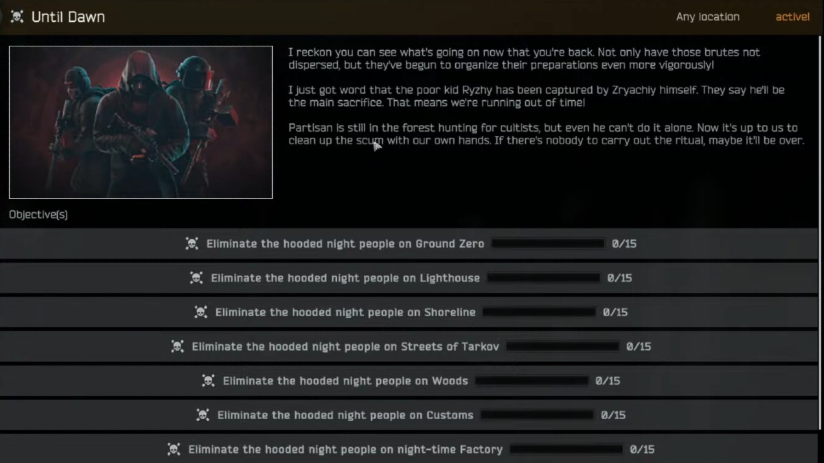 How to Finish Until Dawn in Escape from Tarkov - Prima Games