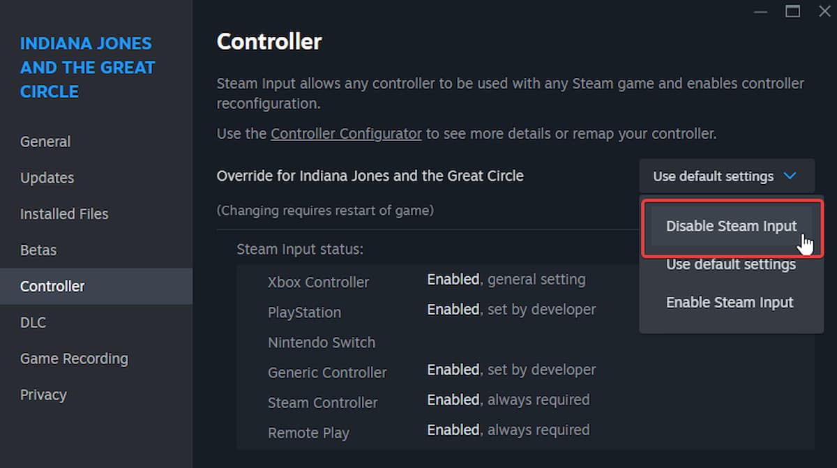 How To Fix the Indiana Jones and the Great Circle Controller Issues on PC